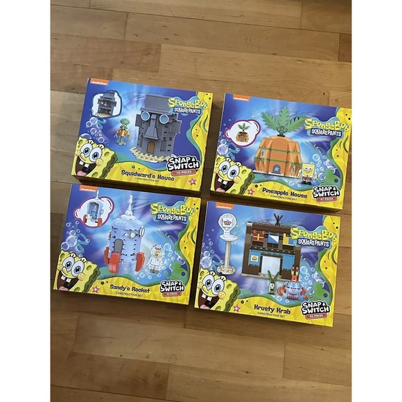 Nickelodeon | Toys | Spongebob Complete Set Pineapple House Krusty Krab ...